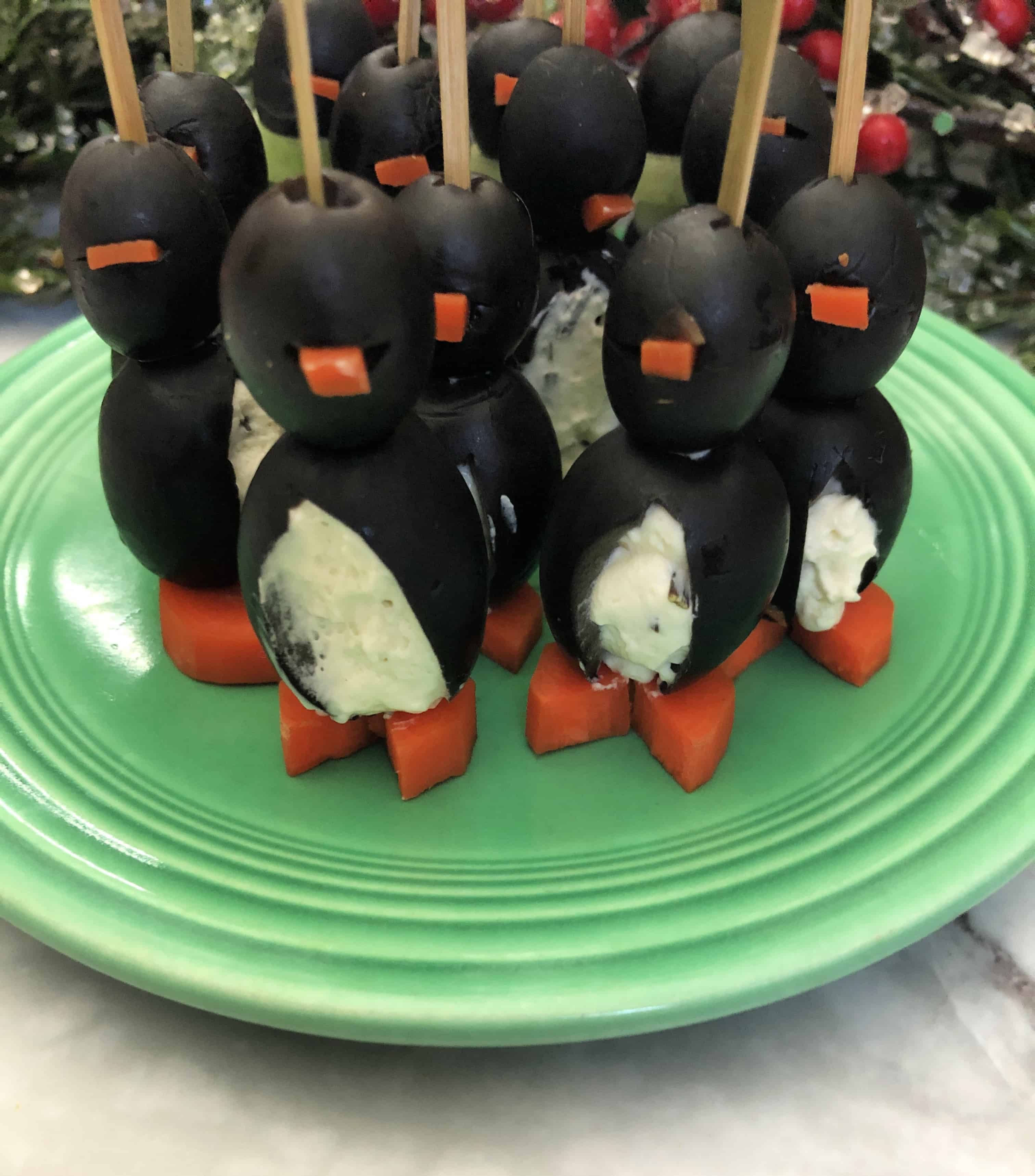 Cream Cheese Penguins - Great Holiday Appetizer - Ovenspiration