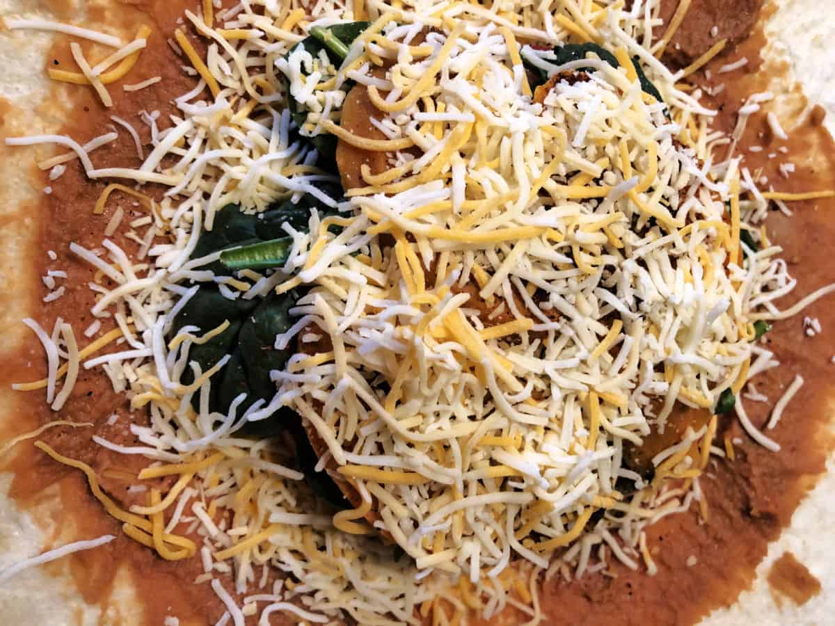 Vegetarian Crunch Wrap - delicious Tex-Mex layers - Ovenspiration