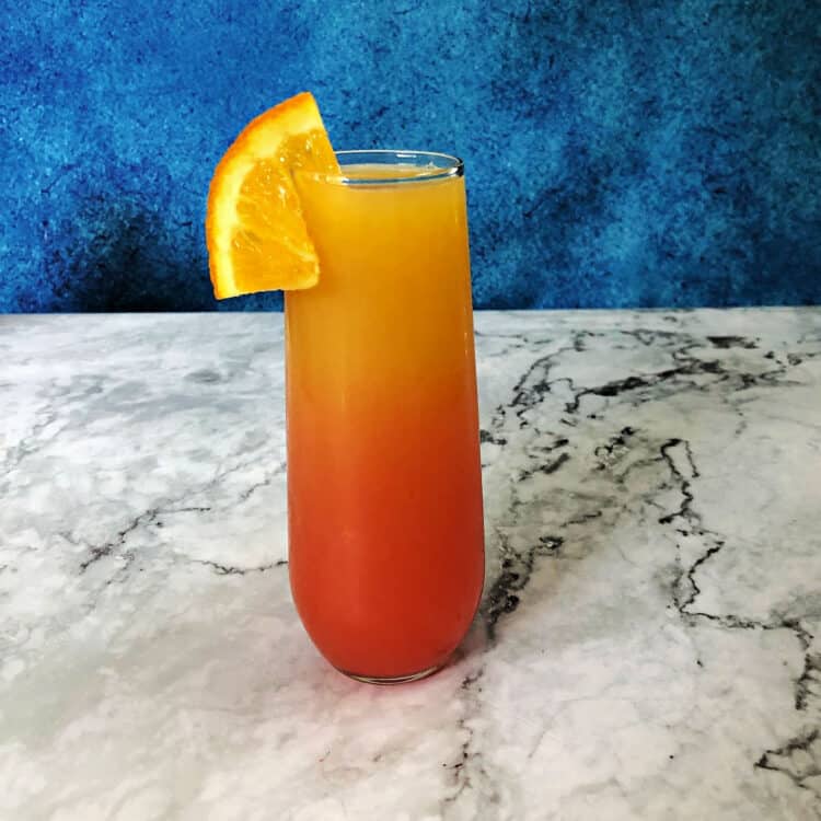 Mimosa Sunrise - a Sunrise or Sunset champagne drink - Ovenspiration