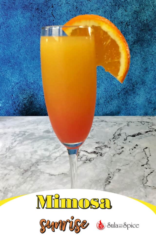 Mimosa Sunrise - a Sunrise or Sunset champagne drink - Ovenspiration