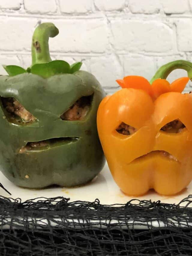 JACK O’ LANTERN STUFFED PEPPERS STORY - Ovenspiration