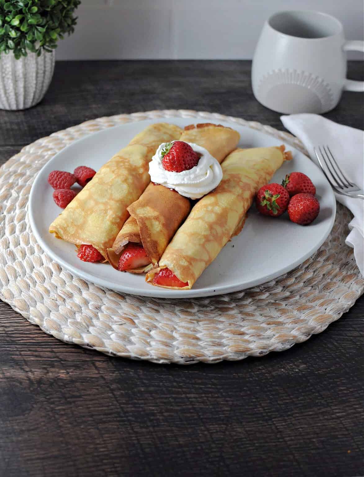Easy Crepes Recipe with Fruit - Ovenspiration
