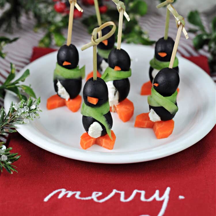 Cream Cheese Penguins - Great Holiday Appetizer - Sula and Spice