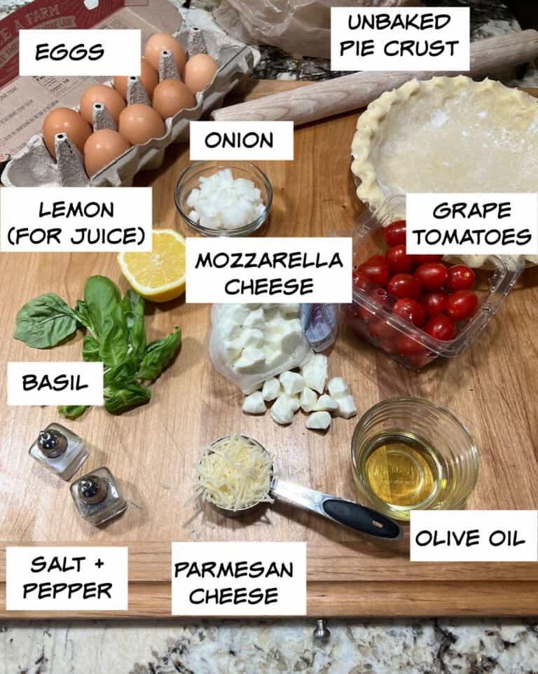 Caprese Quiche (Tomato and Mozzarella) - Ovenspiration