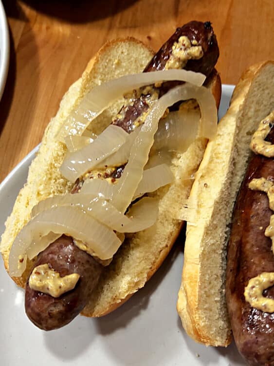 Beer Boiled Brats - Ovenspiration