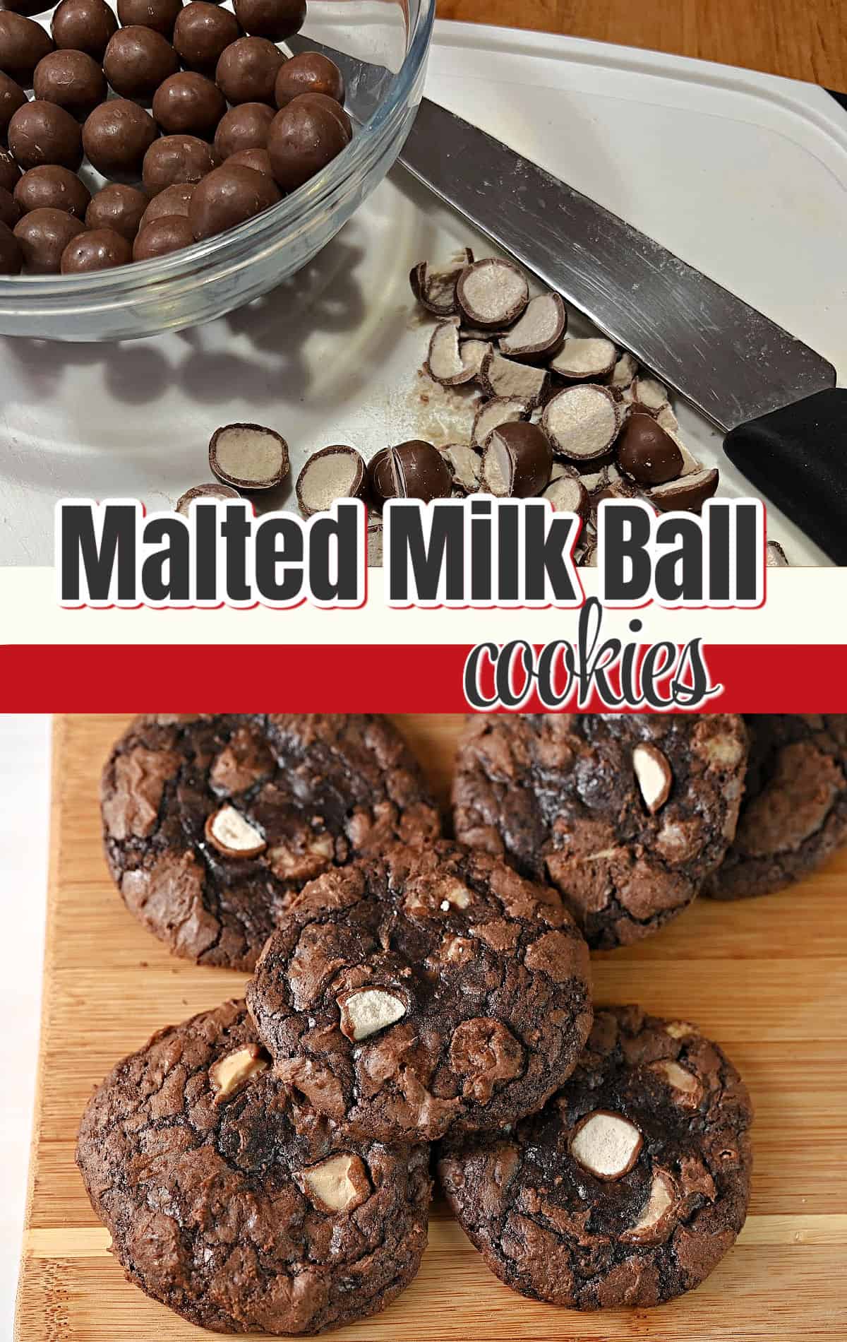 Chocolate Malted Milk Ball Cookies with Brownie Mix - Ovenspiration