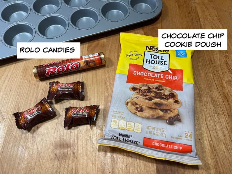 Rolo Stuffed Chocolate Chip Cookie Cups - Ovenspiration