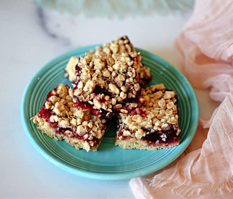 Raspberry Oat Bars (with Cake Mix) - Ovenspiration