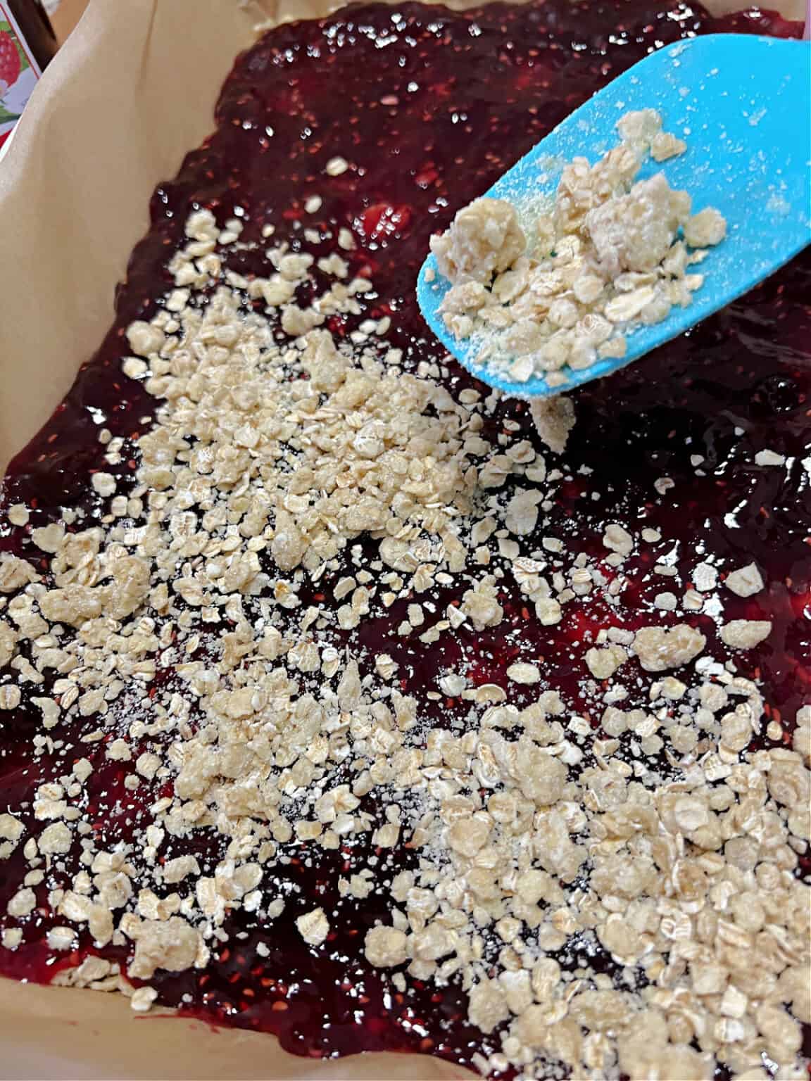 Raspberry Oat Bars (with Cake Mix) - Ovenspiration