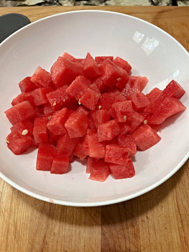 Watermelon Feta Salad with Honey Lime Dressing - Ovenspiration